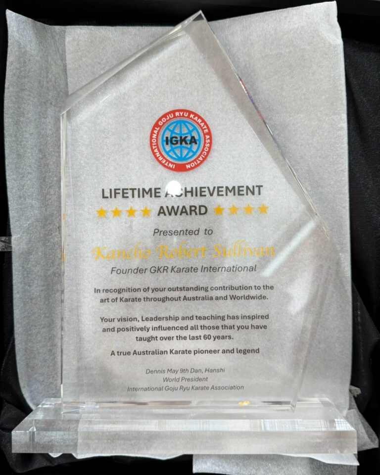 Kancho Lifetime Achievement Award | GKR Karate