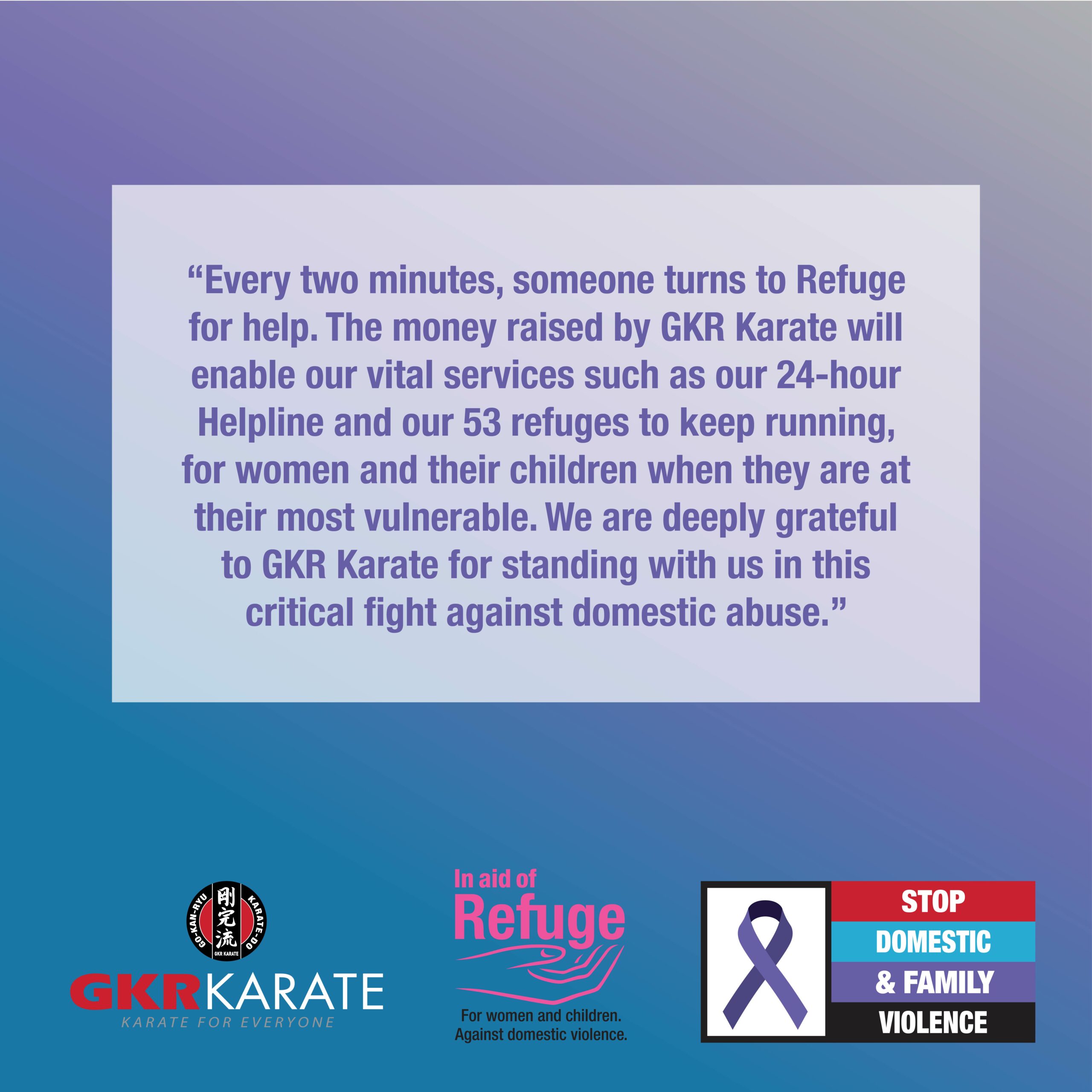 SDFV Quote - Refuge UK | GKR Karate